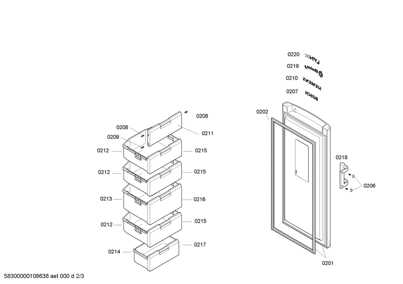 Ersatzteile Siemens GS26D410/01 Gefrierschrank + Reparaturhilfen